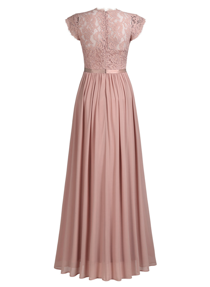 Women's Formal Floral Lace Evening Party Maxi Dress – Aisize
